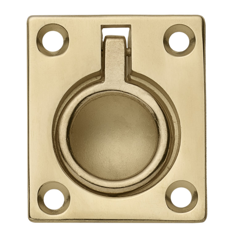 Madison Bay Trading Company Whitecap S-3360Bc Polished Brass Flush Pull Ring, 1-1/2 X 1-3/4 ...